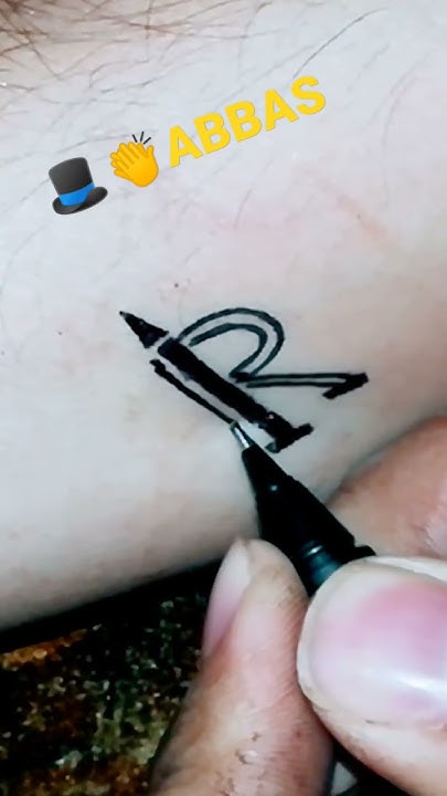 الفن مع الوشم تعلم رسم وشم حرف R اسطوووري 🤯 Youtube