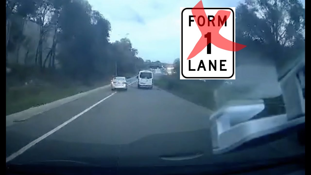 BAD Driving Australia - Why not form 2 Lanes when entering freeway ...