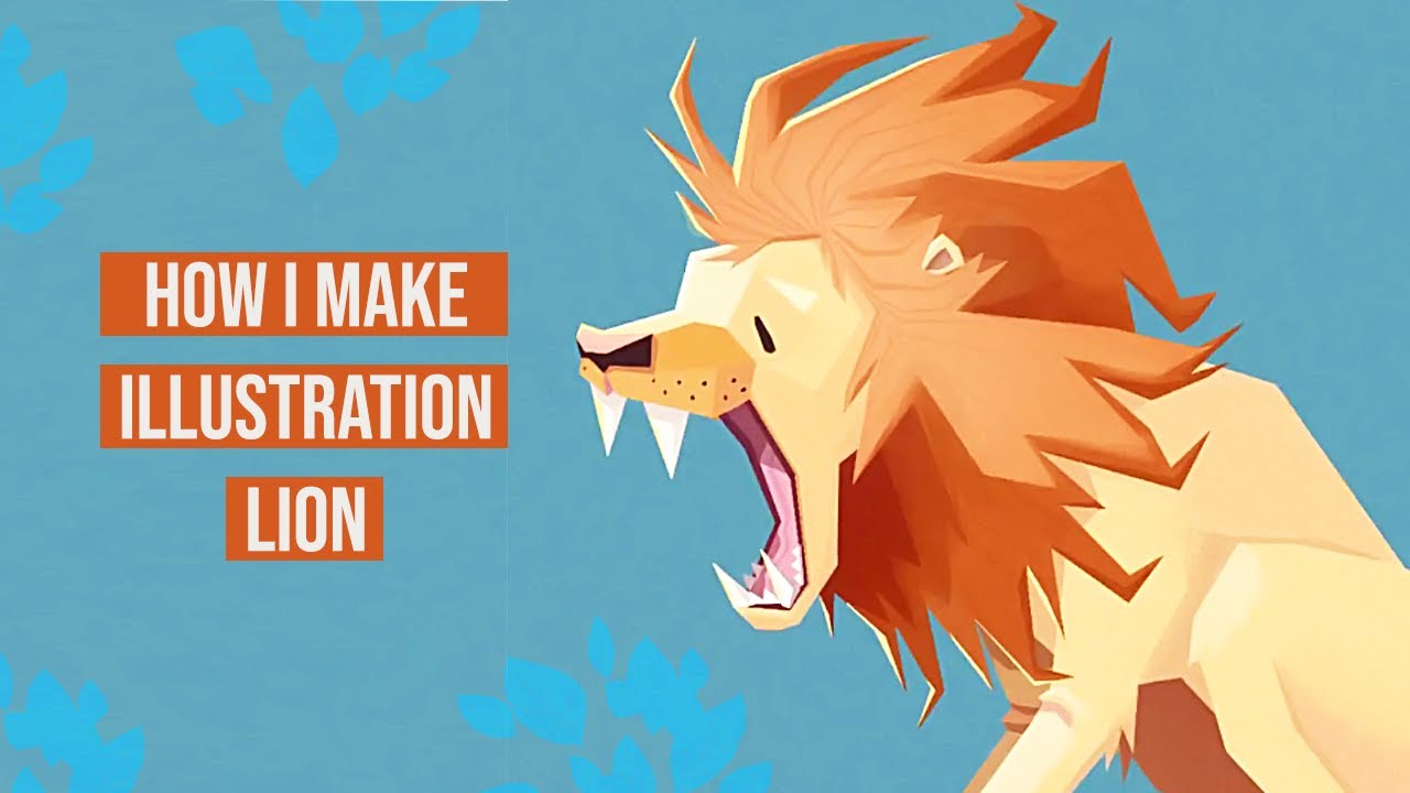 How I Make Illustration Lion in Photoshop - my digital drawing process ...