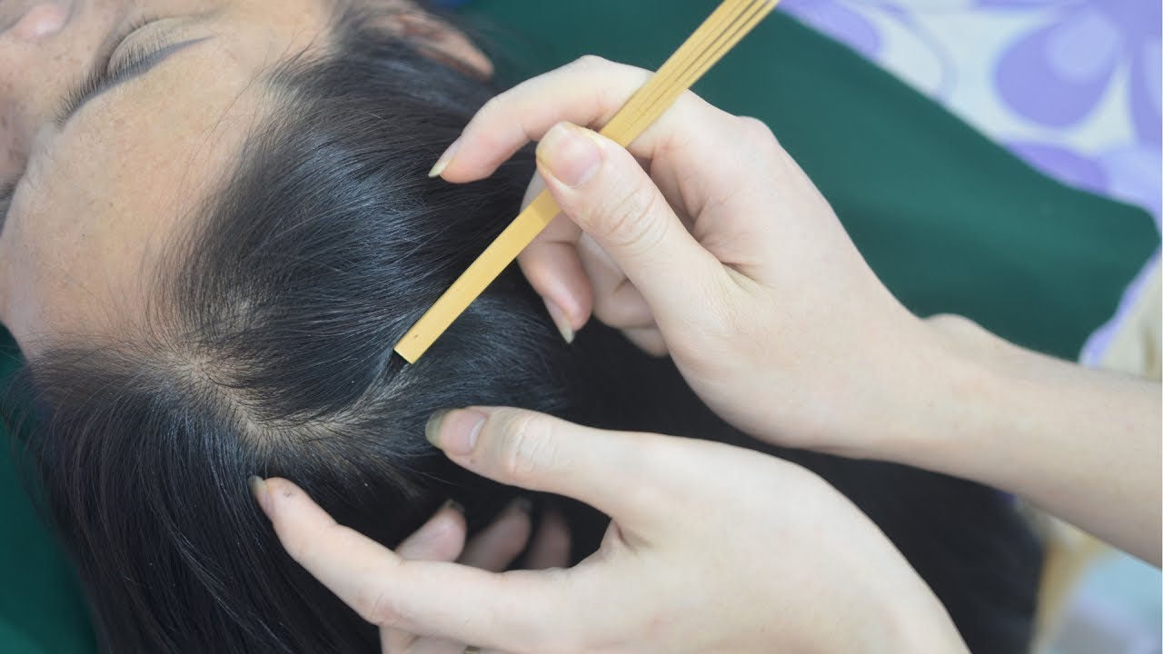 ASMR Relaxing Scalp Scratch & Hair Parting Real Person, Hair Sound ...