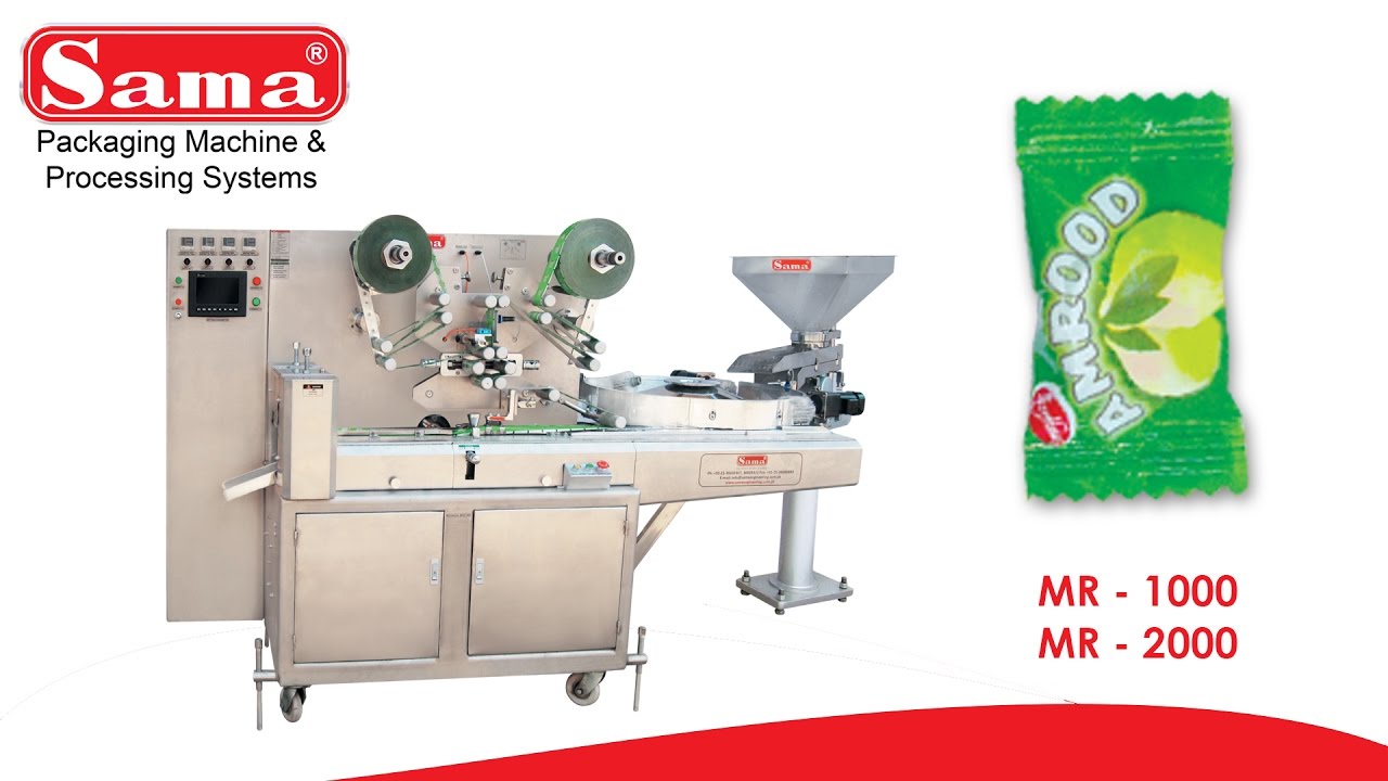 Flow Wrap High Speed Candy/Confectionery Packing Machine (MR - 1000) | Sama Engineering - YouTube