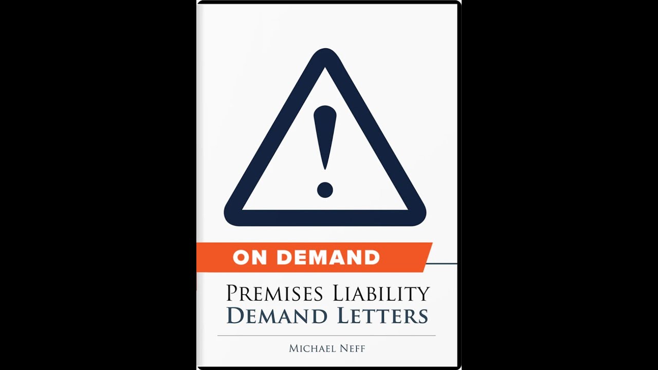 Premises Liability Demand Letters - On Demand with Michael Neff - YouTube