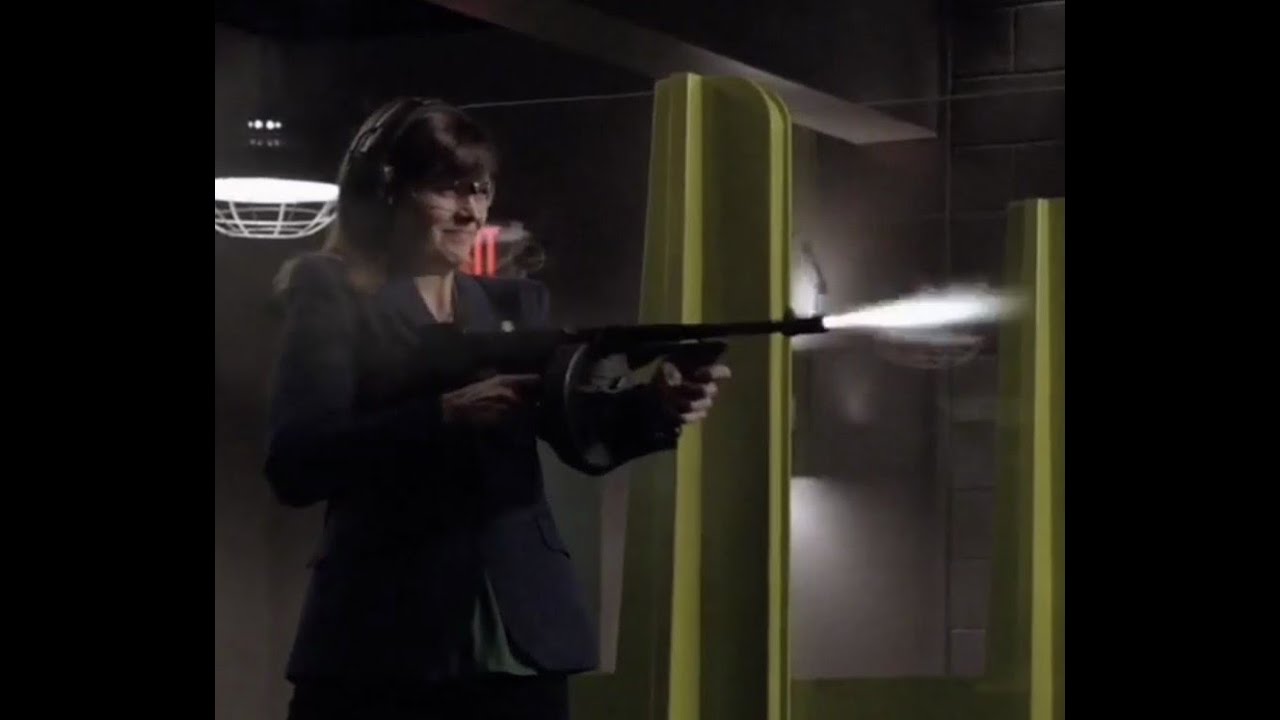 Gorgeous women shooting Thompson machine guns, in a full compilation ...