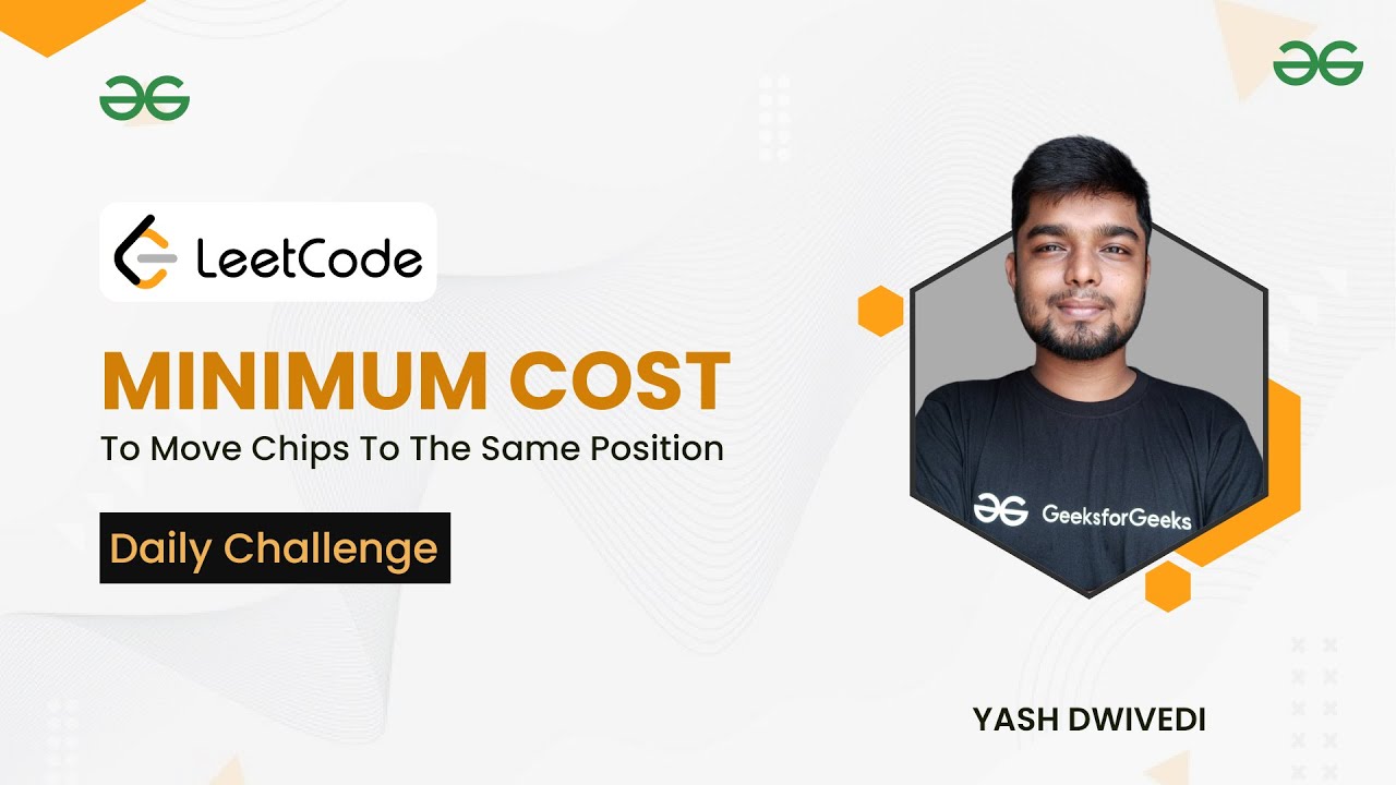 Minimum Cost To Move Chips To The Same Position Leetcode Daily Challenge 6 Dec Yash Dwivedi