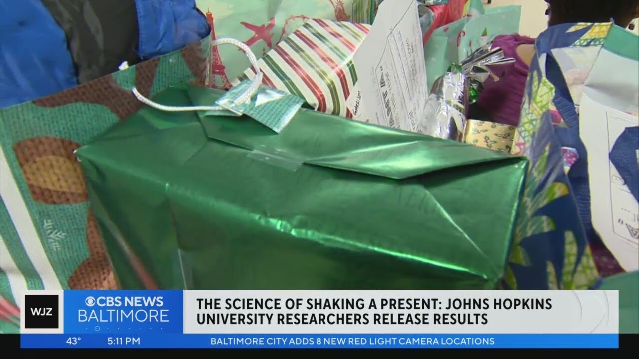 Johns Hopkins researchers study science of shaking a present - YouTube
