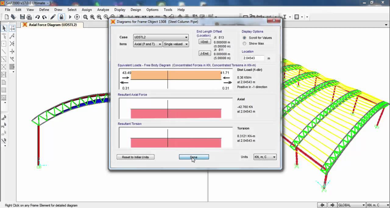 SAP2000-Modeling, Analysis and Design of Space Truss(Triangular Arch ...