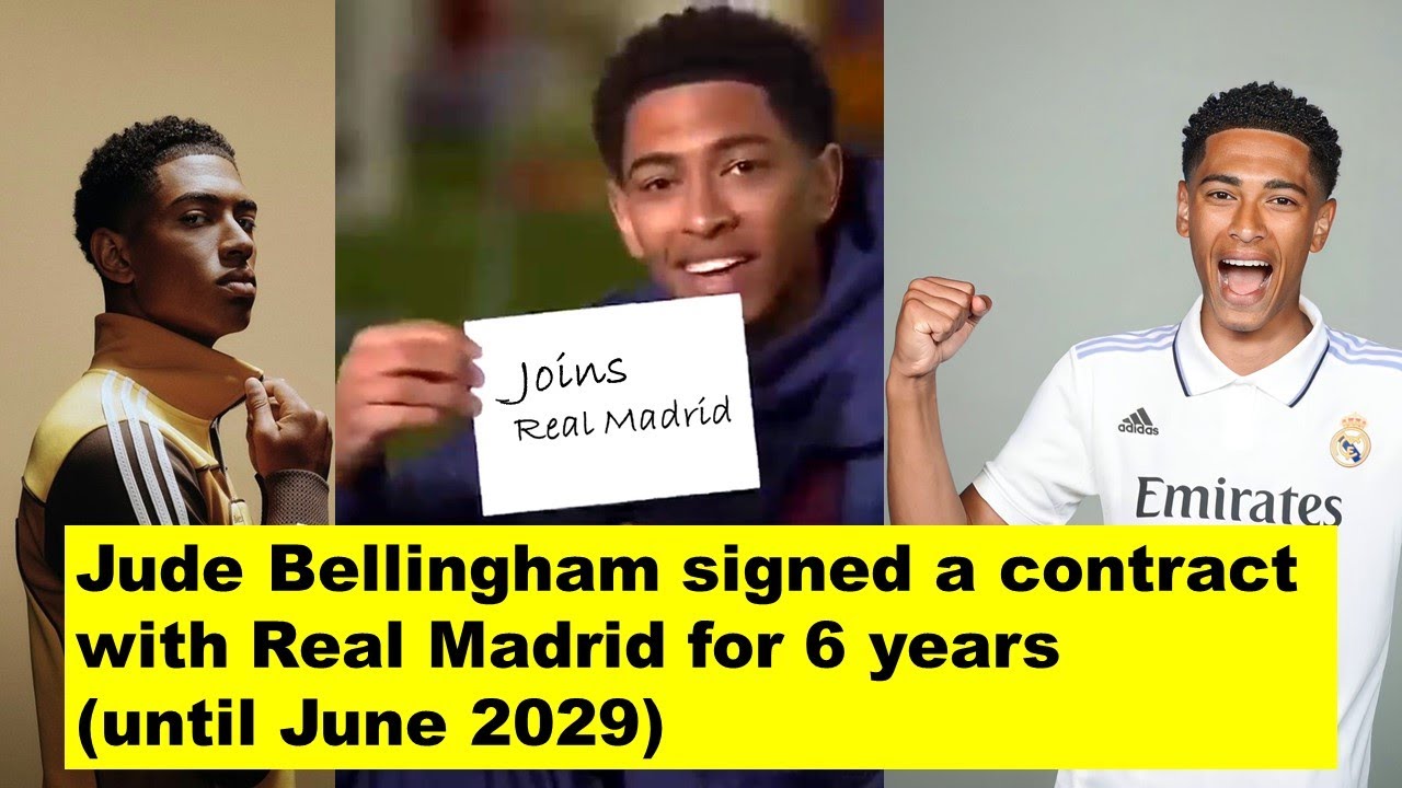 Jude Bellingham signed a contract with Real Madrid - YouTube