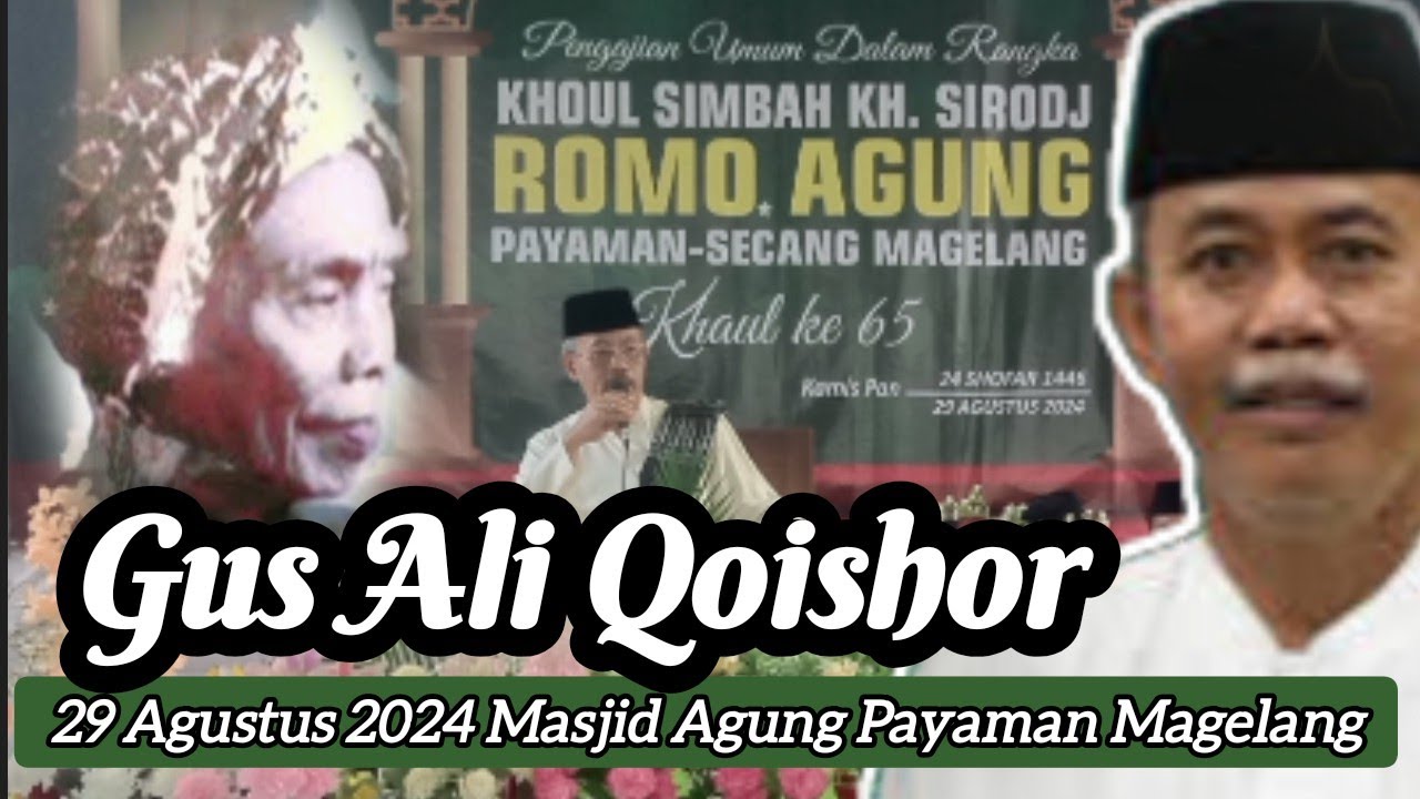 🔴 Cucu Mbah Dalhar Watucongol, Gus Ali Qoishor di Haul Romo Agung Siroj ...