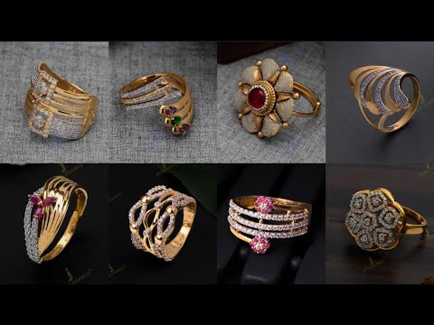 New Gold Ring Designs For Women - YouTube