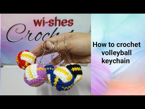 How to crochet Volleyball keychain. PATTERN 2 | Wishes Crochet - YouTube