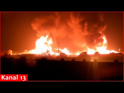 Ukrayna dronları Rusiya qaz terminalını PARTLATDI: 20-dən yanacaq çəni və 3000 m² ərazi yandı