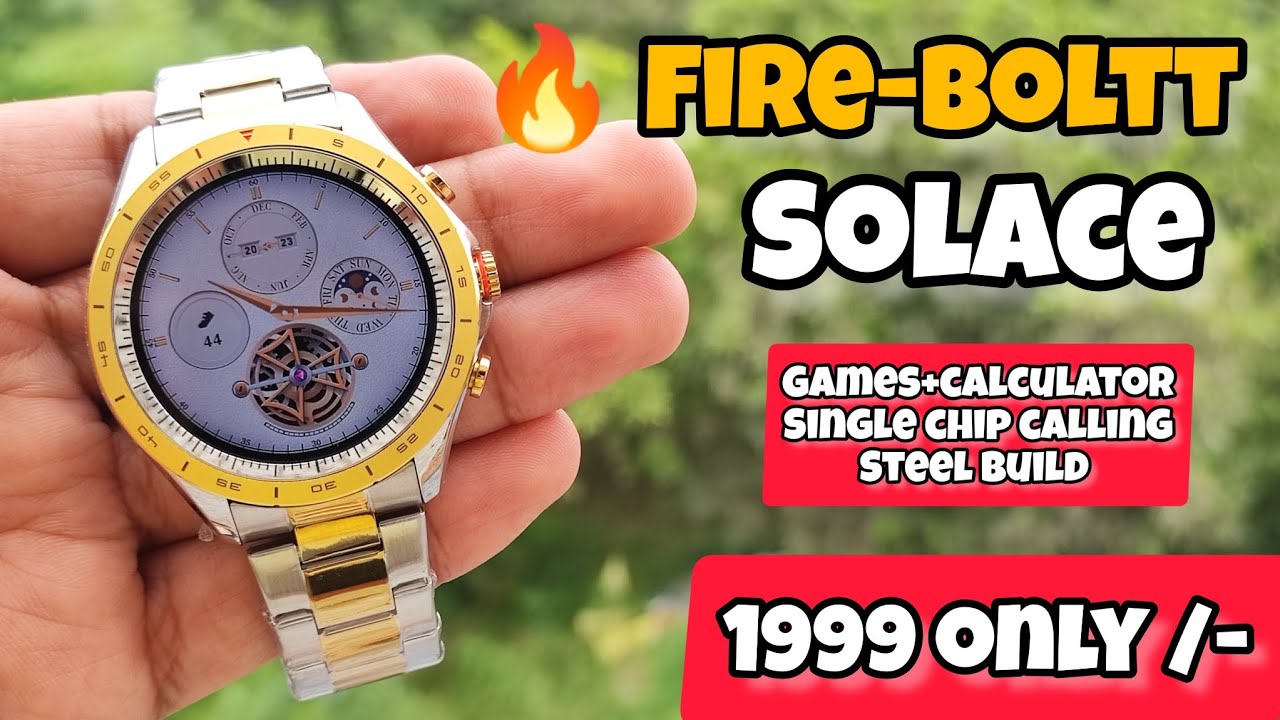 Fire-boltt Solace😲 Premium Steel 360px display Watch | Unboxing ...
