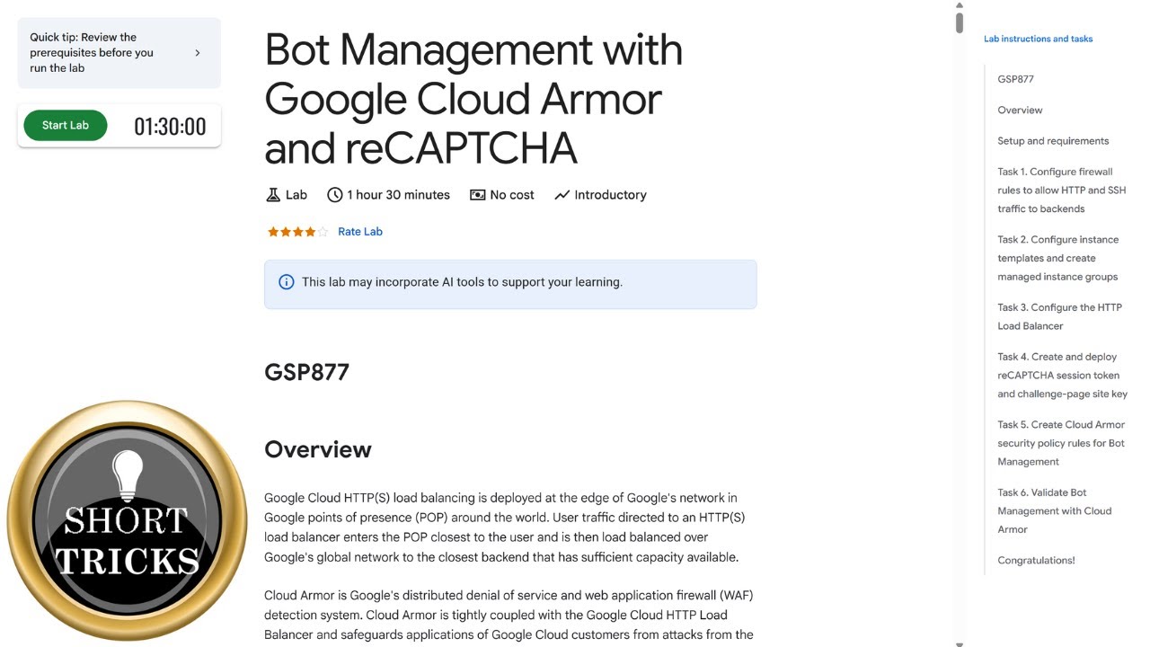 Bot Management with Google Cloud Armor and reCAPTCHA| #qwiklabs | #GSP877 ‪| #arcadelabs | # ...