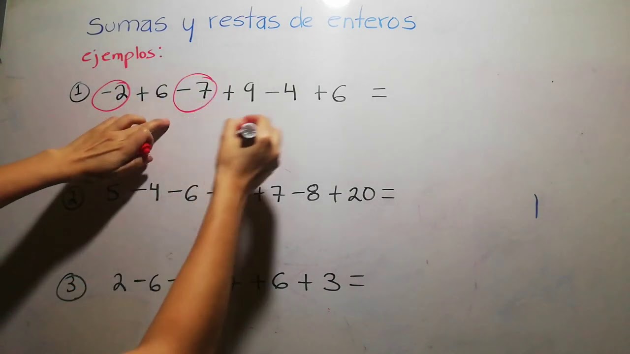 1 1 1 Sumas y restas de enteros - YouTube
