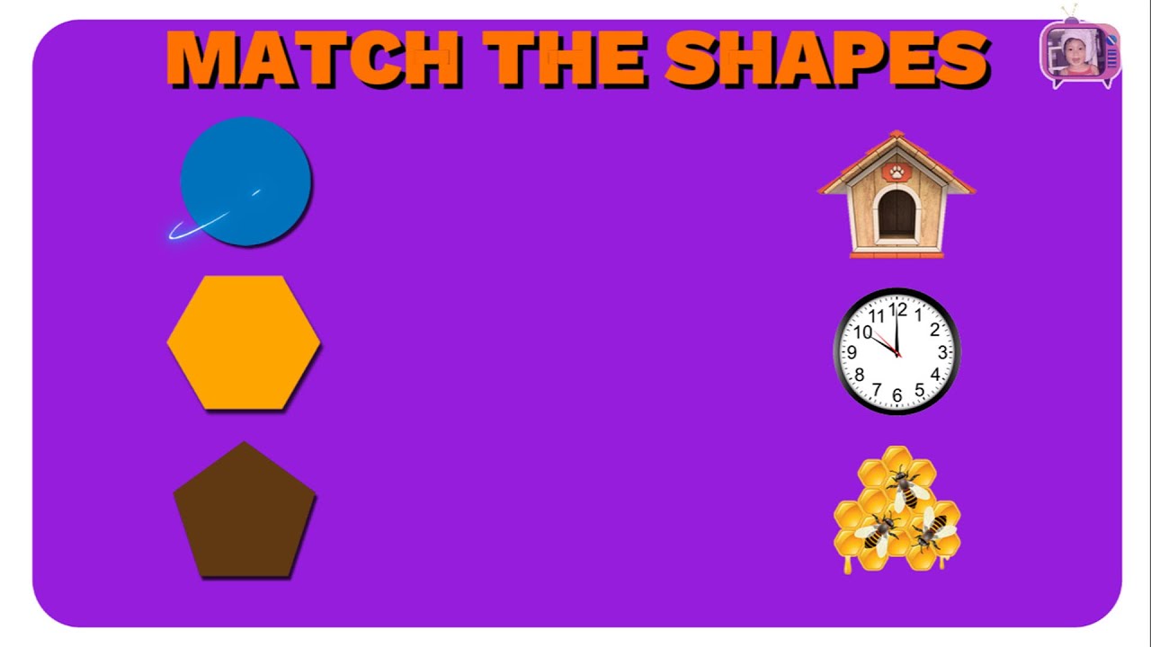 Match the Shapes with the Objects for Kids | Match Shapes for Toddlers ...