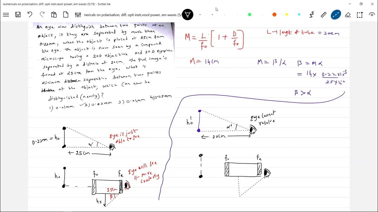 9) Physics | Resolving power class 12 | find minimum separation between two objects that can be ...