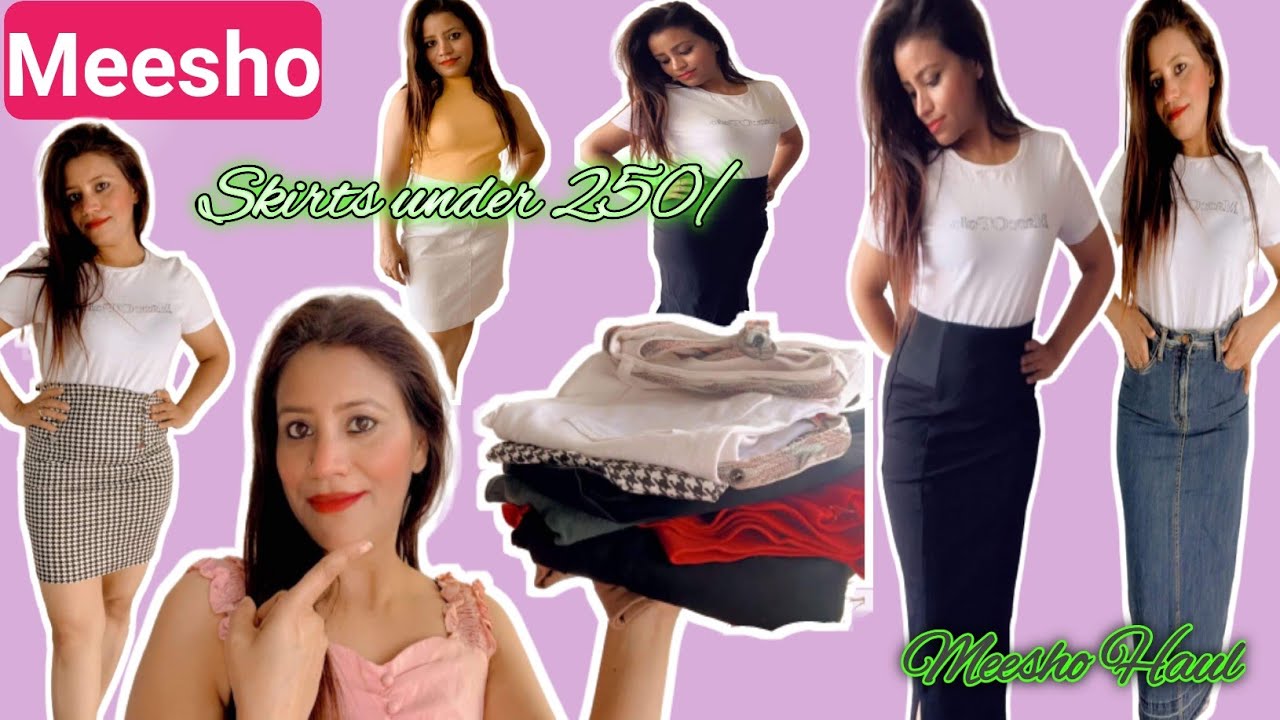Meesho Skirts Haul | Affordable Skirts Under 250 | Meesho Skirts. - YouTube