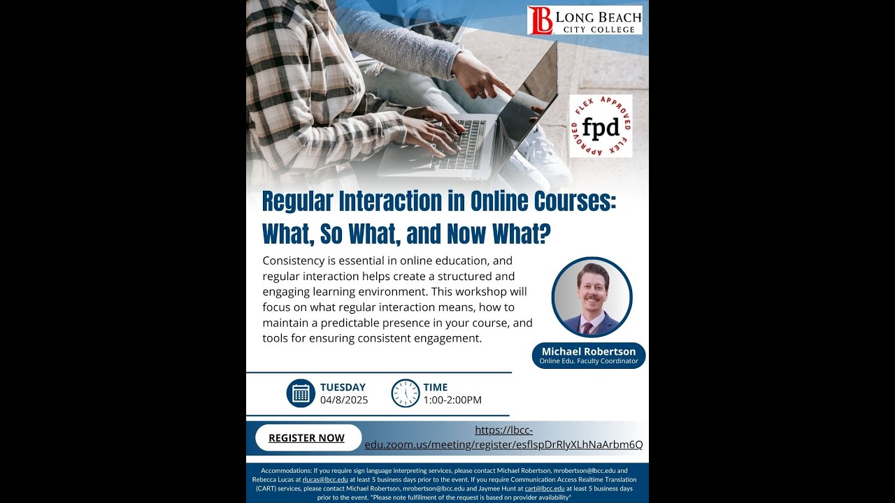 Regular Interaction in Online Courses: What, So What, and Now What? - YouTube