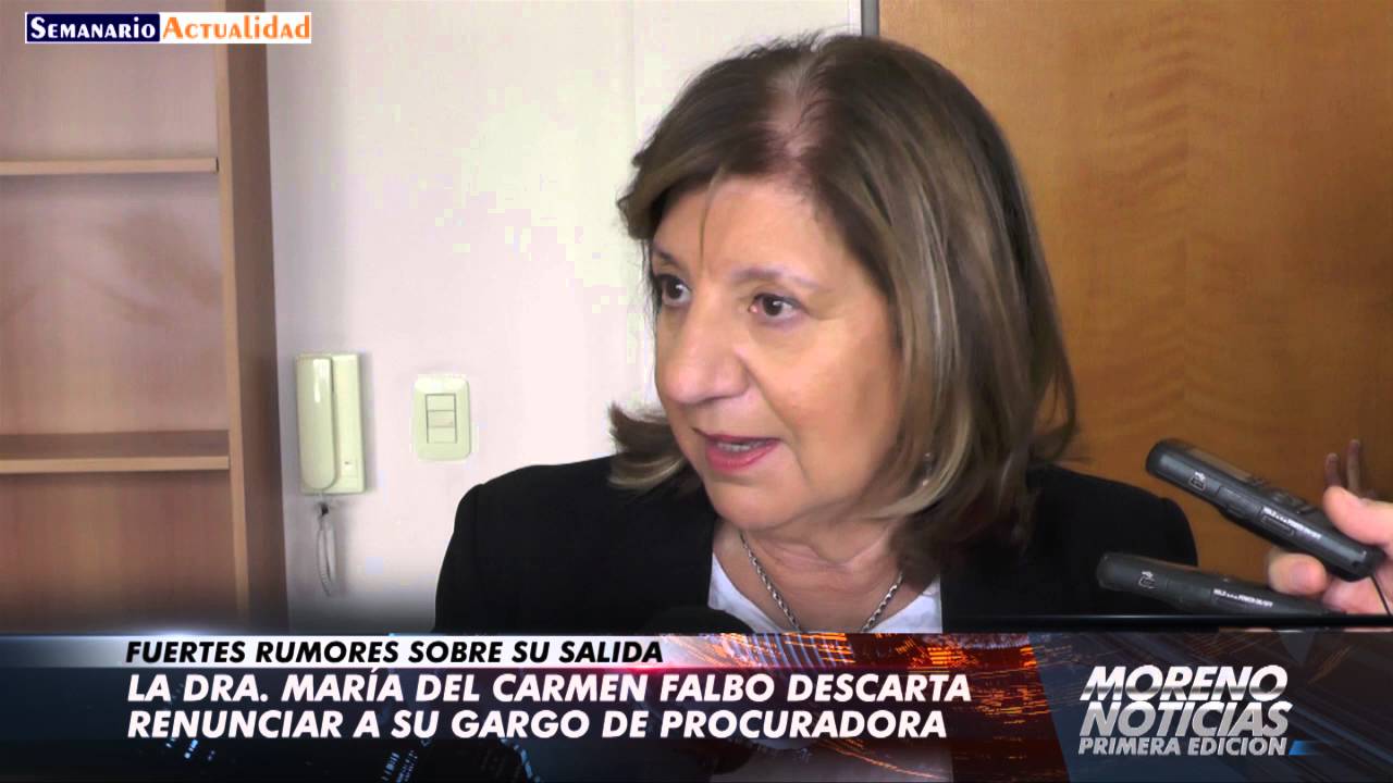 La Dra María del Carmen Falbo descartó renunciar a su cargo de ...