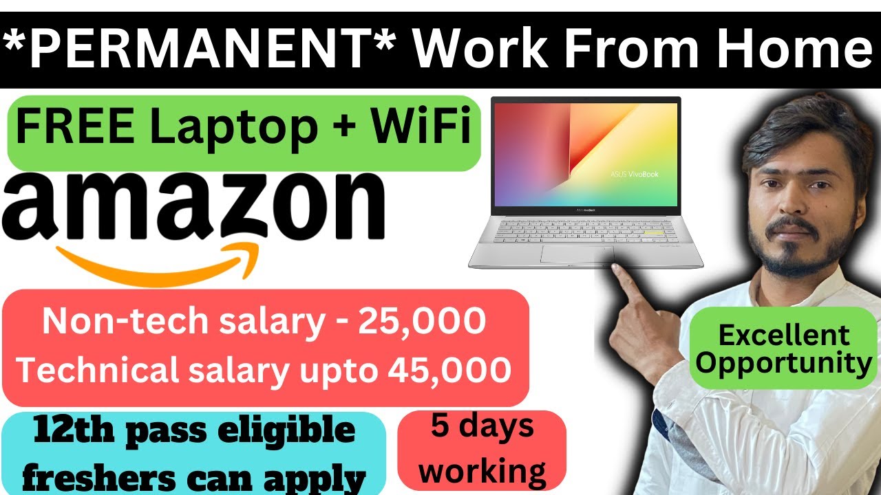 Amazon Jobs For Students ~ FREE Laptop 😍~ Amazon Work From Home Job ...