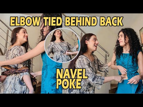 Elbow tied back or navel Poke tickle challenge funny video sanober noor vlogs vlogs