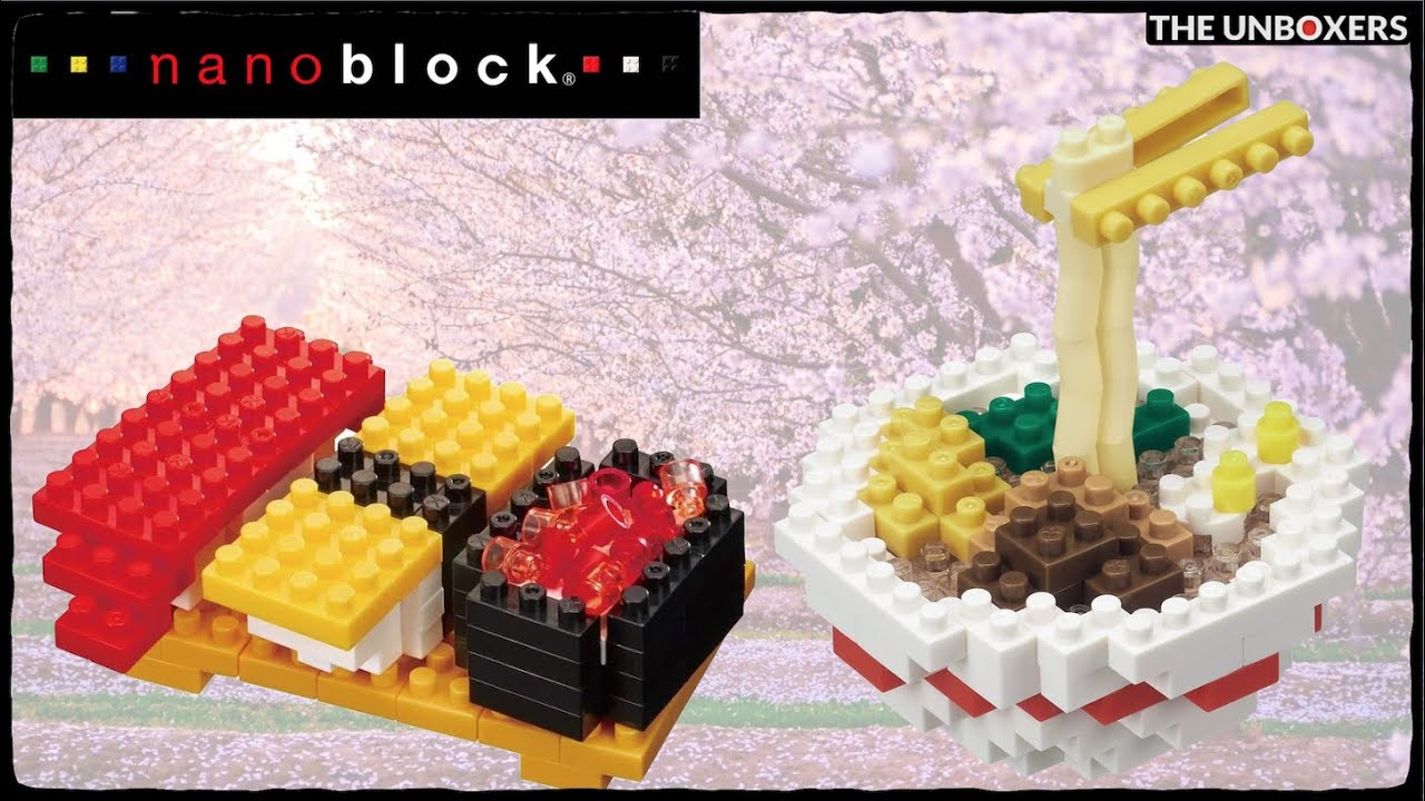 Nanoblock Foods: Sushi & Ramen Building Sets - YouTube