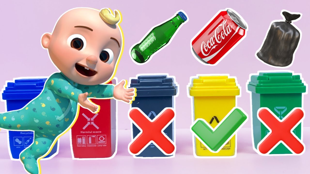 Clean Up Trash Song Dance Party | CocomelonToysN Nursery Rhymes & Kids ...