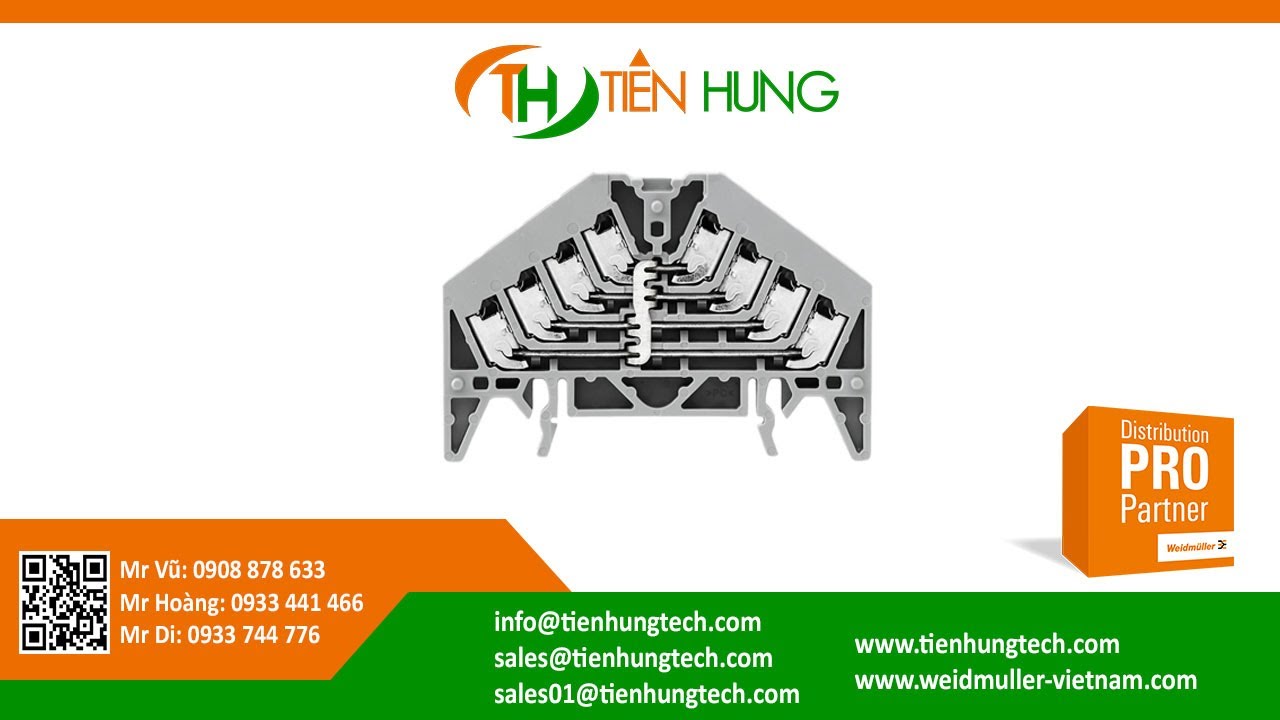 WEIDMULLER - CẦU ĐẤU DÂY 4 TẦNG PPV 4 GR 35X7.5 DGR – 1173890000 ...