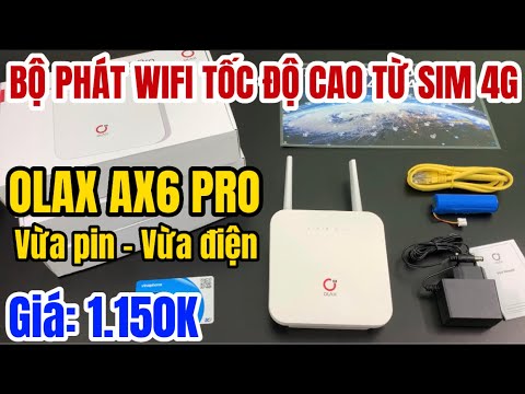 Bộ Phát WiFi Tốc Độ Cao Olax AX6 Pro Giá 1.150K Vừa Dùng Pin Vừa Dùng Điện WiFi Dùng 24/24 - YouTube