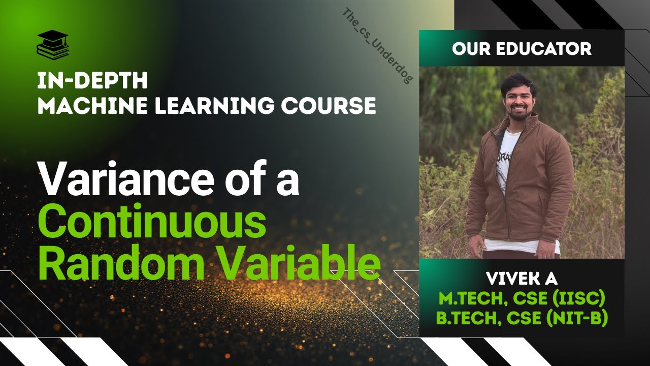 Variance of a Continuous Random Variable - YouTube