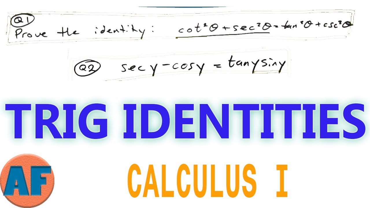 How to Prove Trigonometric Identities - Two Solved Examples - YouTube