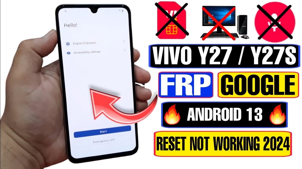 VIVO Y27 FRP Bypass Android 13 | VIVO V2249/V3202 Google Bypass Without ...
