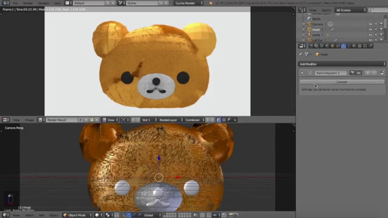 Blender Speed Modelling: Toy Bear Head - YouTube