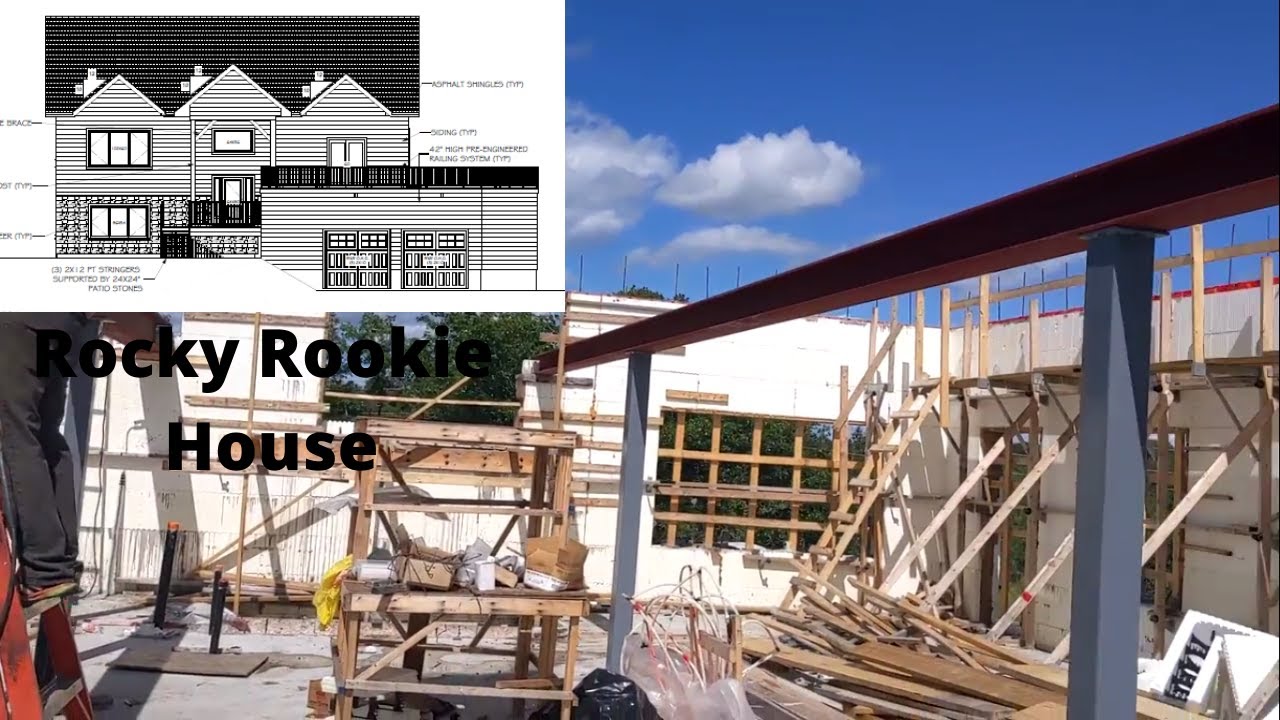 Column and beam installation | Building my dream house : Ep25 - YouTube