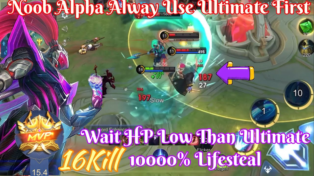 Legendary Alpha 1000% Lifesteal King Of Jungler ~ MLBB #alpha #mlbb # ...
