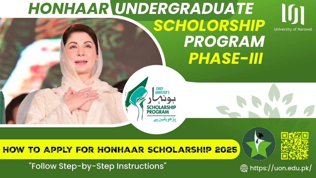 How to Apply for Honhaar Undergraduate Scholarship Phase-III | University of Narowal | Step-by ...