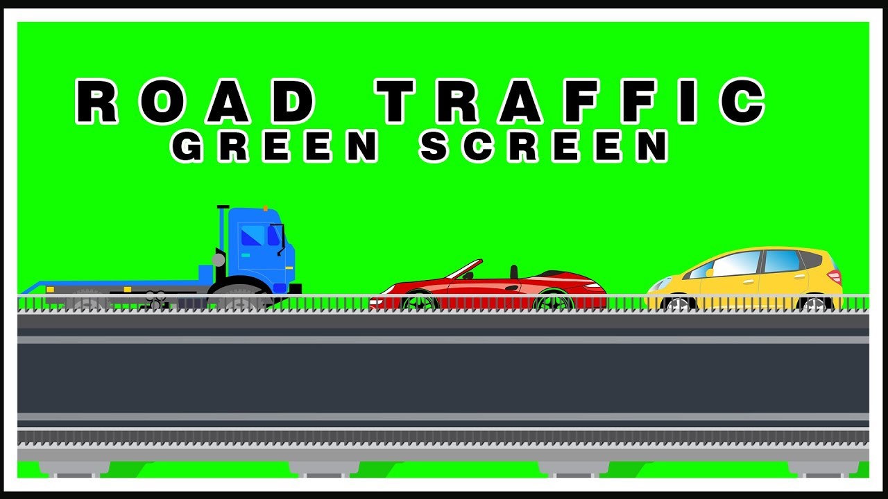 Road traffic loop green screen | green screen - YouTube