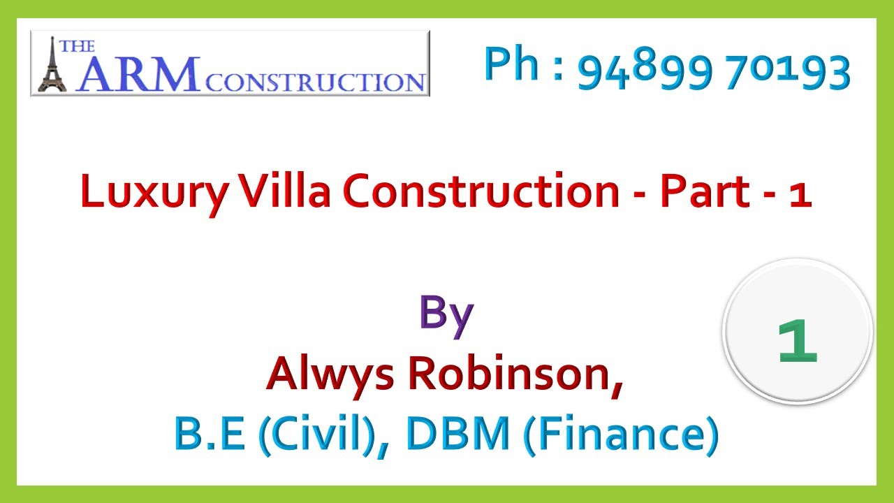 Duplex Villa Construction - Prayer, Bore well, Marking, Excavation, PCC ...
