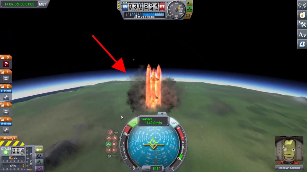 My First Rocket In Kerbal Space Program! - YouTube