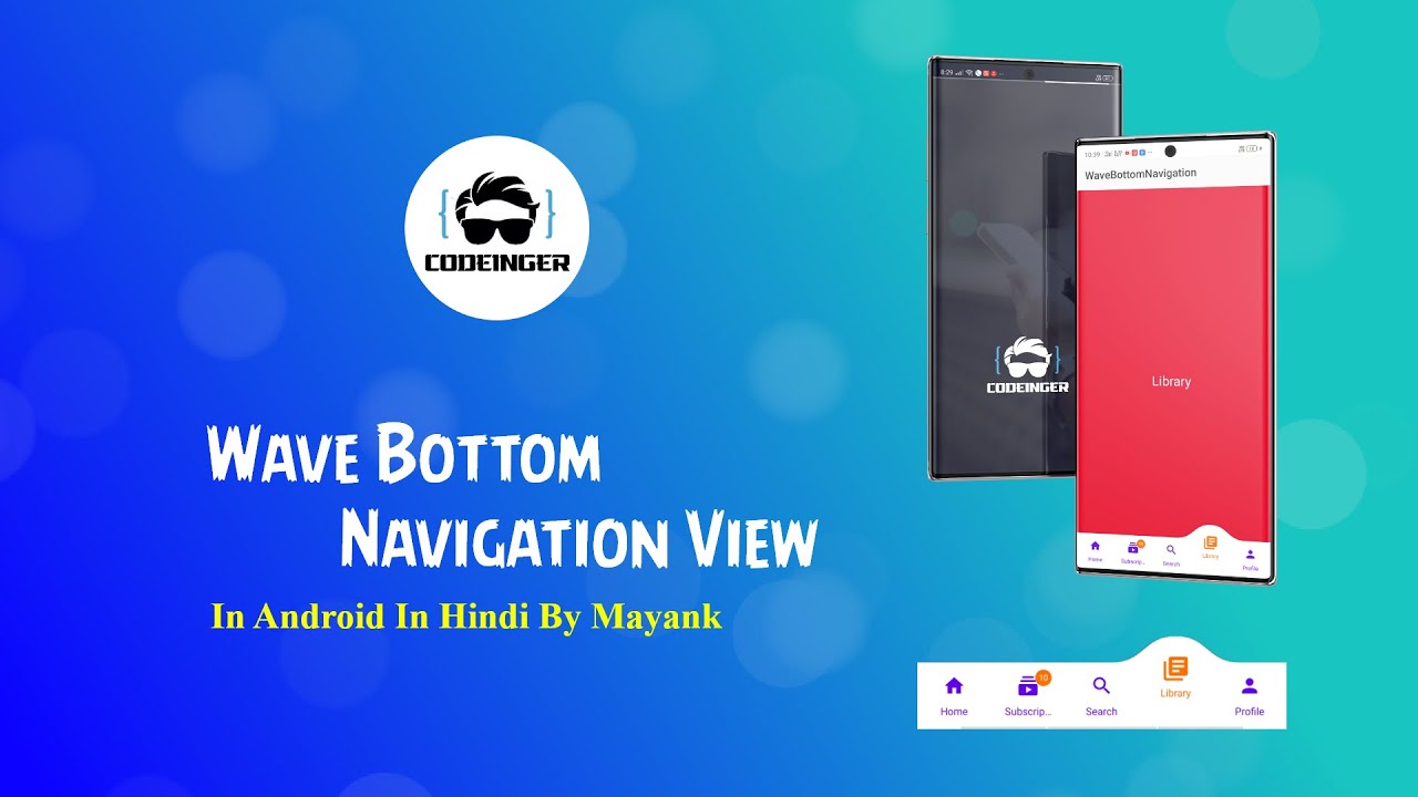 Wave bottom navigation view in android 2021 - YouTube