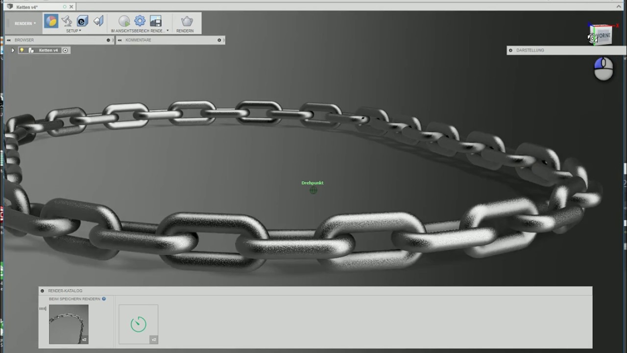 Fusion 360 – Ketten erzeugen - Chain - YouTube
