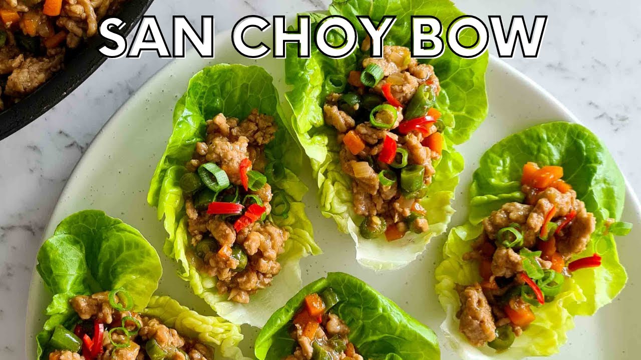 Pork San Choy Bow (healthy & easy!) - YouTube