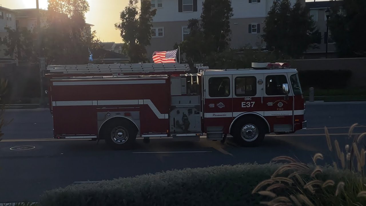 OCFA Engine 37 returning - YouTube