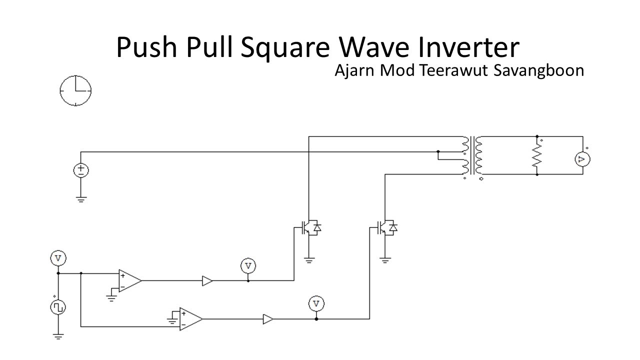 การใช้โปรแกรม PSIM กับ Push Pull Square Wave Inverter - YouTube