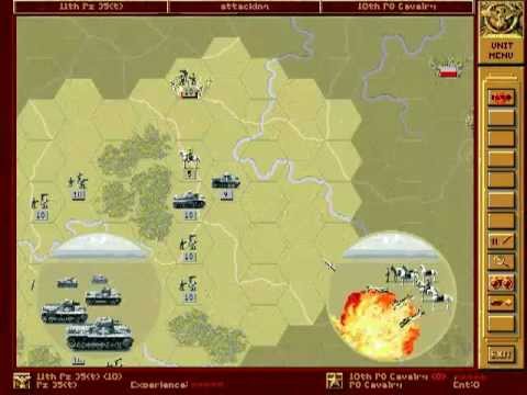 Panzer General 1 / Intro + Start Campaign Poland Polen 1939 / PC DOS ...