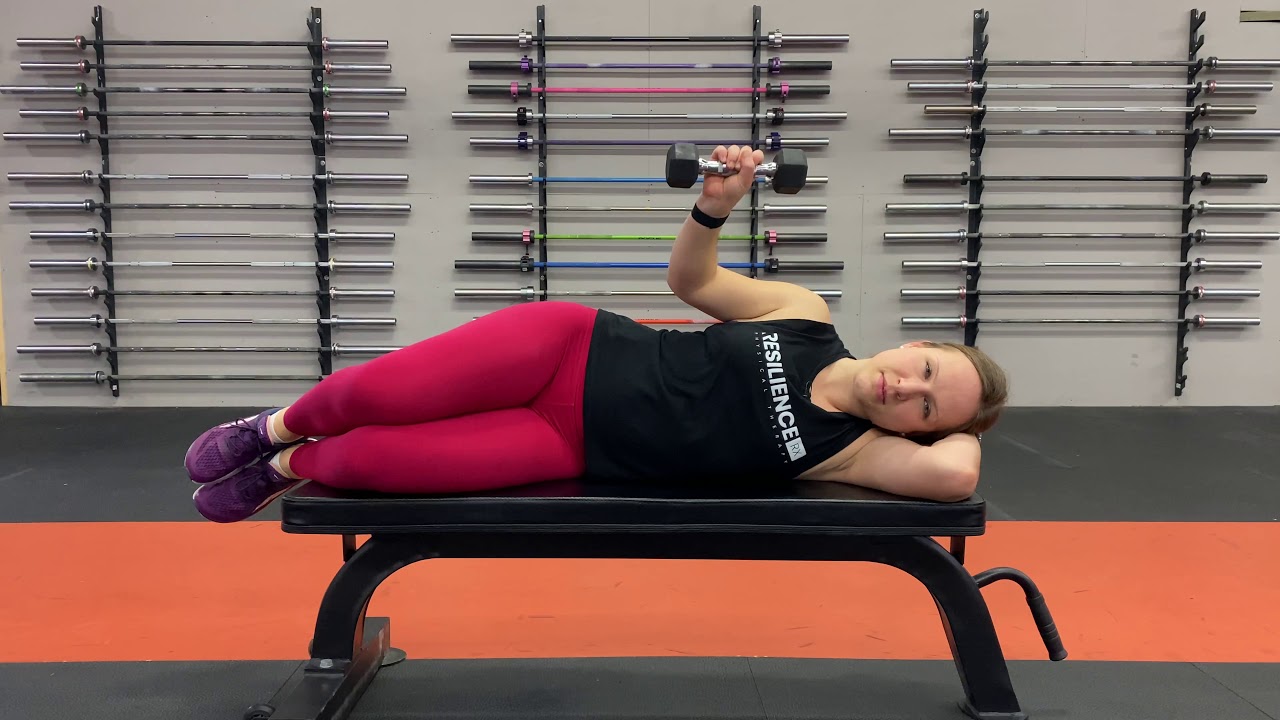 Side lying shoulder external rotation - YouTube