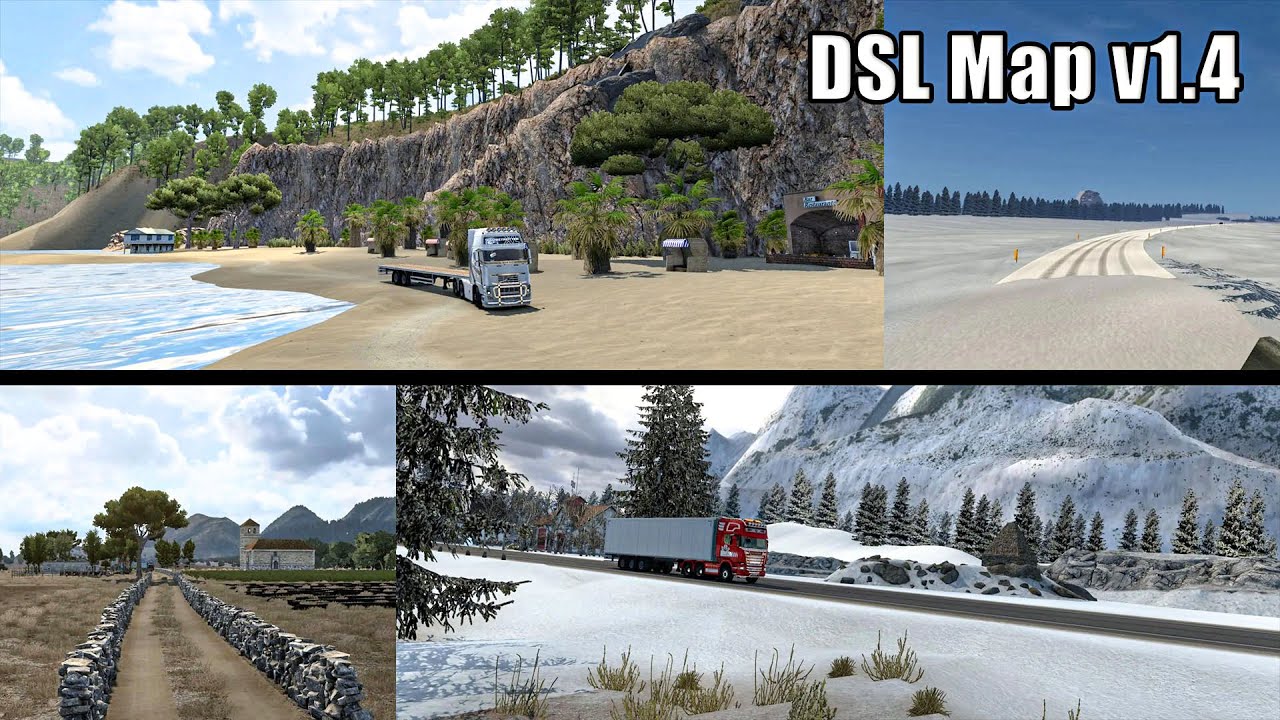 New DSL Map v1.4 For ETS2 1.55 - YouTube
