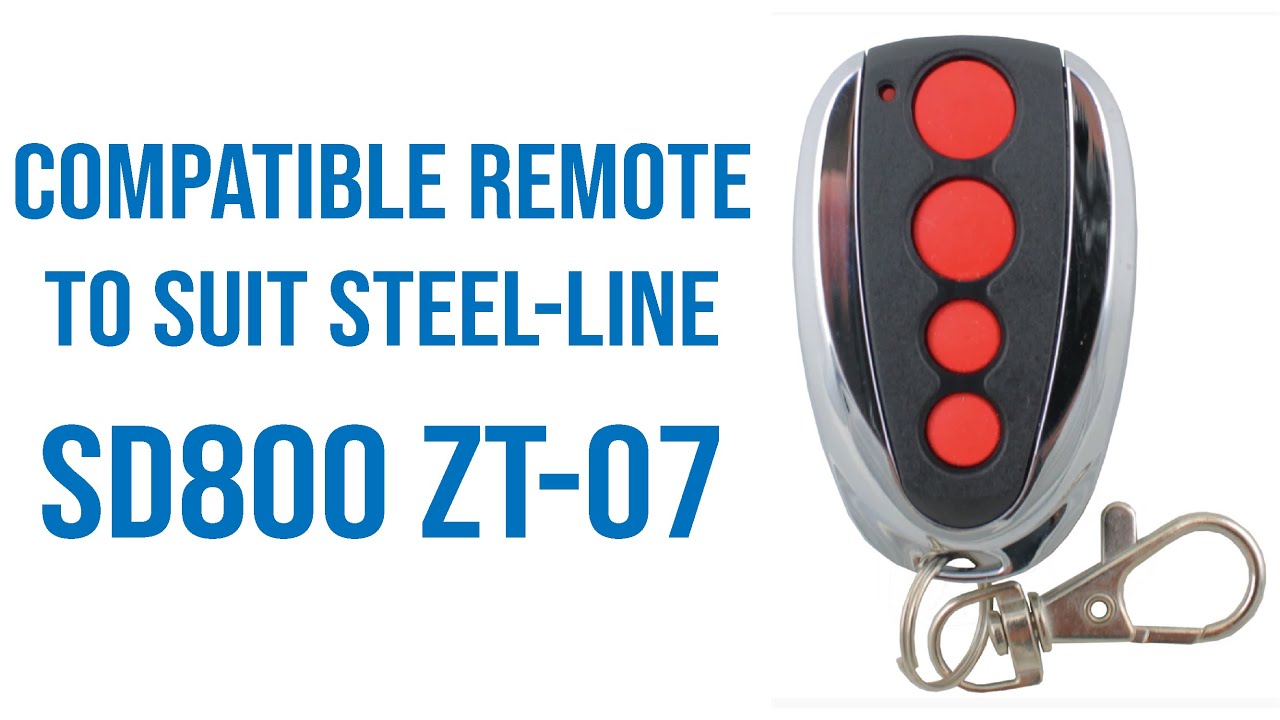 Compatible Remote to suit a Steel-Line SD800 ZT-07 Video Description ...