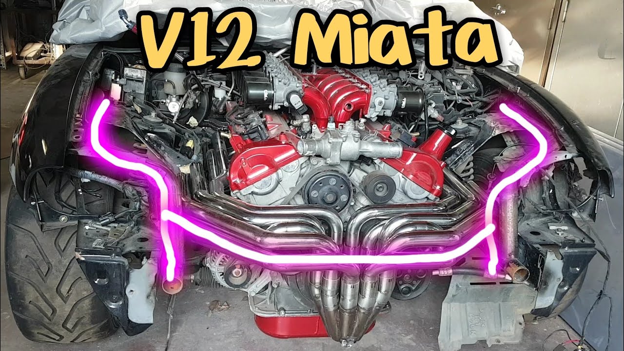 V12 Miata Tube front end continues | Toyota V12 1gzfe - YouTube