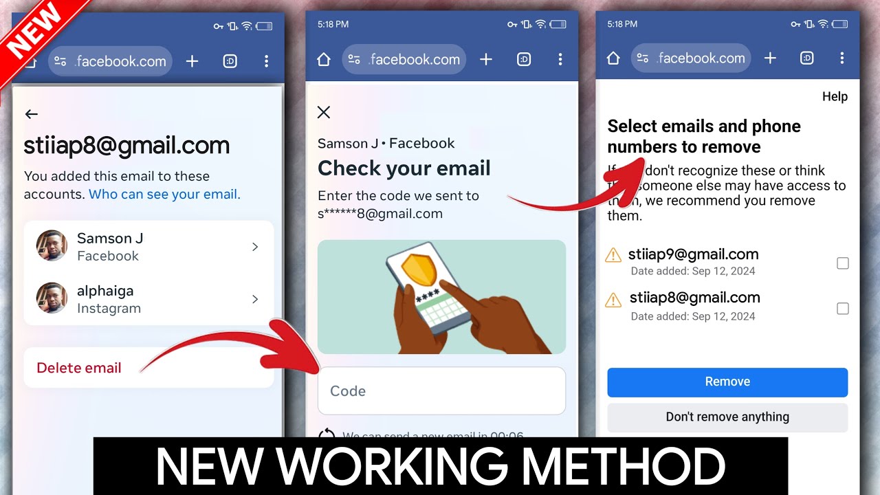 How to Remove Gmail from Facebook Check Your Email Problem 2025 ...